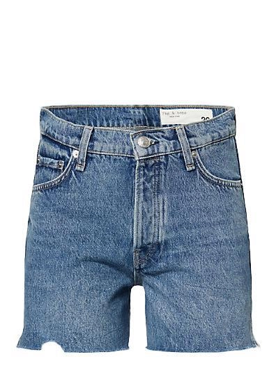 Rag & Bone Vintage Frayed-hem Denim Shorts - Flora
