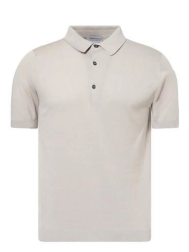 John Smedley Adrian Sea Island Cotton Polo Shirt - Parchment