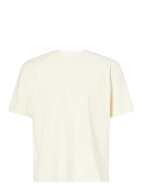 RAITH Tomas Textured Woven T-shirt - Ecru