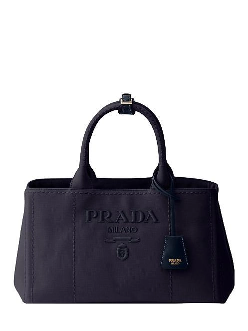 Prada Jardinière Small Cotton-canvas Top-handle Bag - Blue