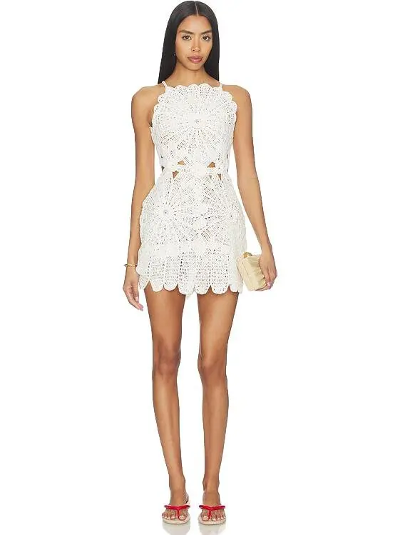 Cult Gaia Samelia Crochet Mini Dress - Cream