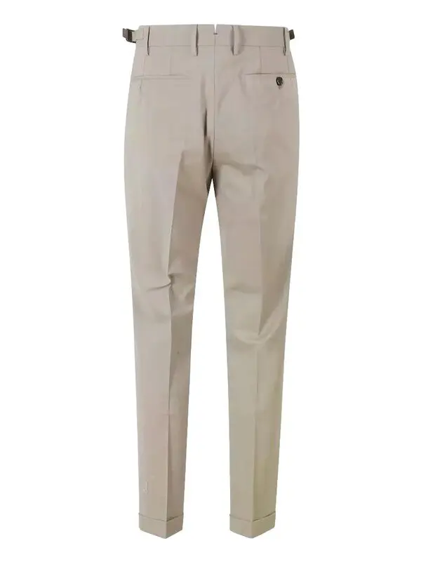 BERWICH Pleated Detail Turn-up Trousers - Neutrals