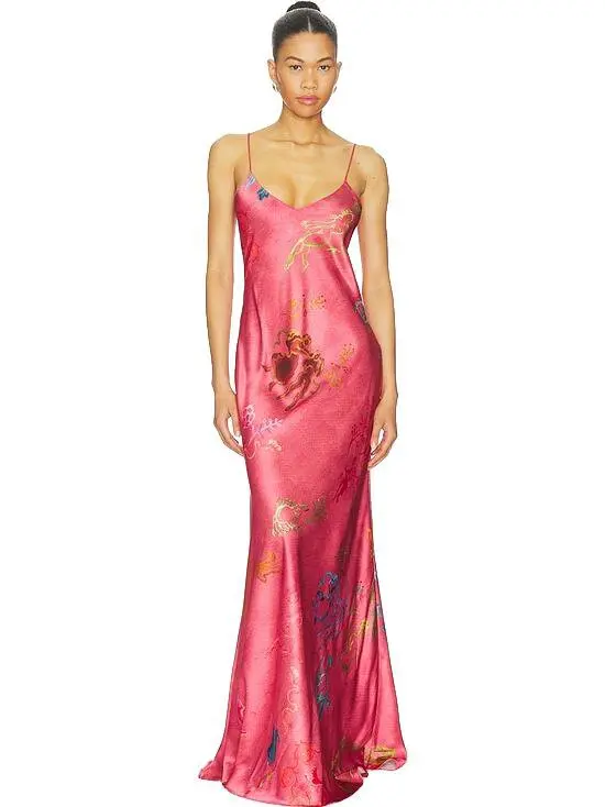 Alejandra Alonso Rojas Bias Slip Gown - Blush