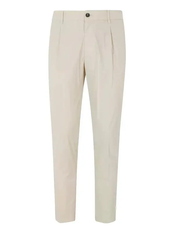 BE ABLE Pleated Slim-fit Trousers - Neutrals