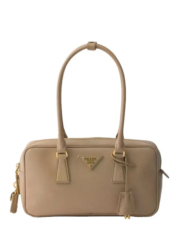 Prada Small Saffiano-leather Top-handle Bag - Neutrals