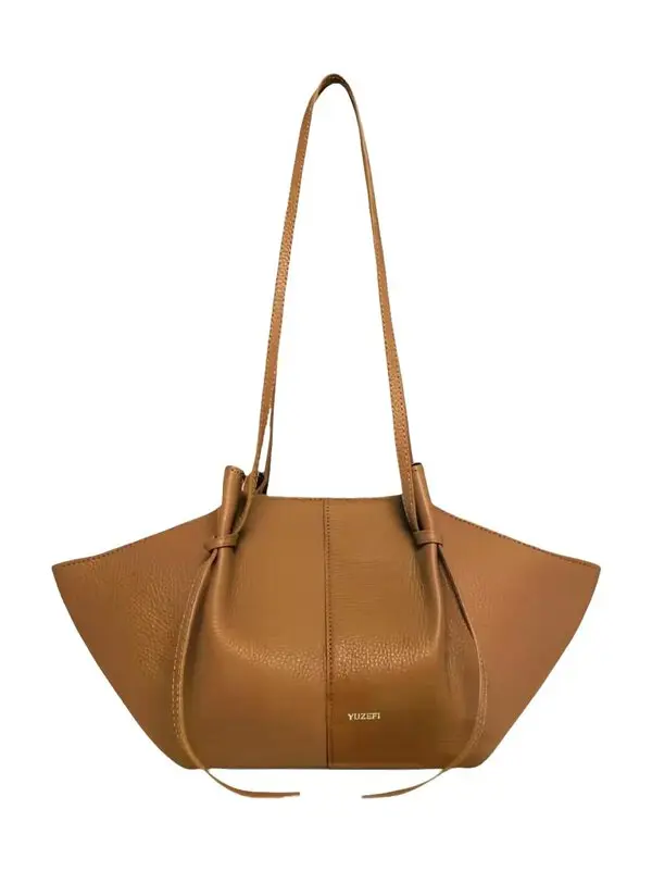 Yuzefi Mochi Leather Shoulder Bag - Brown