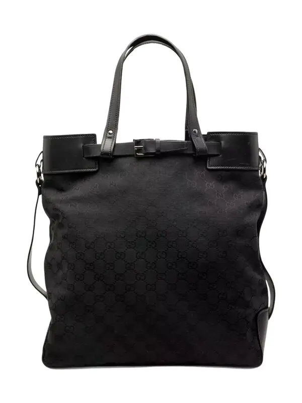 Gucci Gg Canvas Tote Bag - Black
