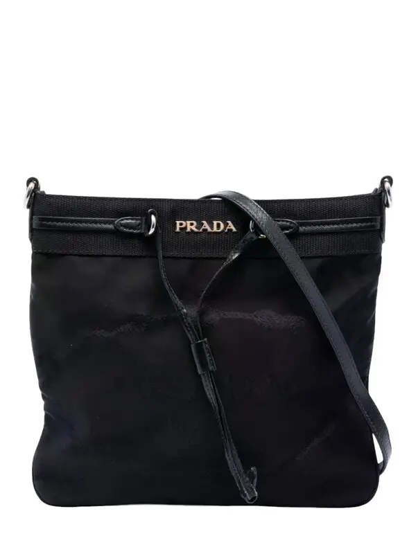 Prada Tessuto Canapa Logo Crossbody Bag - Black
