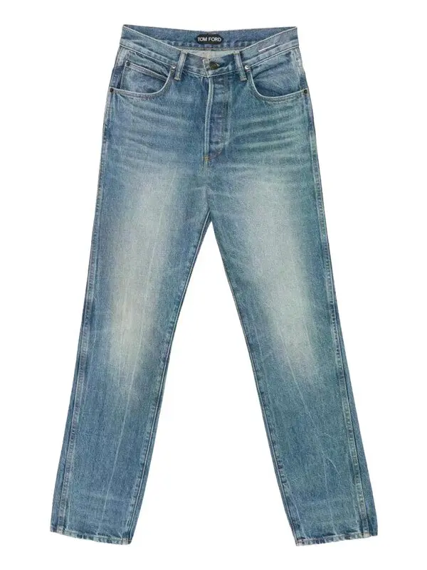 TOM FORD Logo-patch Jeans - Blue
