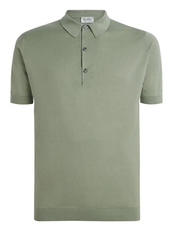 John Smedley Sea Island Cotton Adrian Polo Shirt - Green
