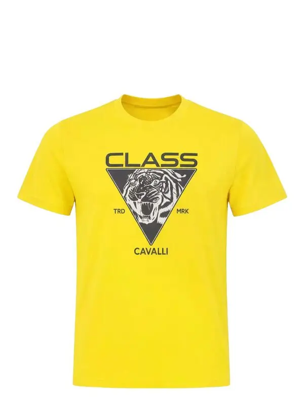 Roberto Cavalli Logo-print T-shirt - Yellow