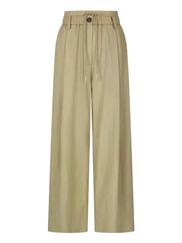 STUDIO TOMBOY Wide Leg Drawstring Trousers - Neutrals