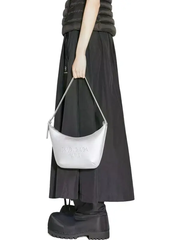 Balenciaga Mary-kate Leather Shoulder Bag - Silver