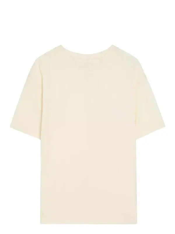 Another Tomorrow Crew Neck Short Sleeve T-shirt - Neutrals