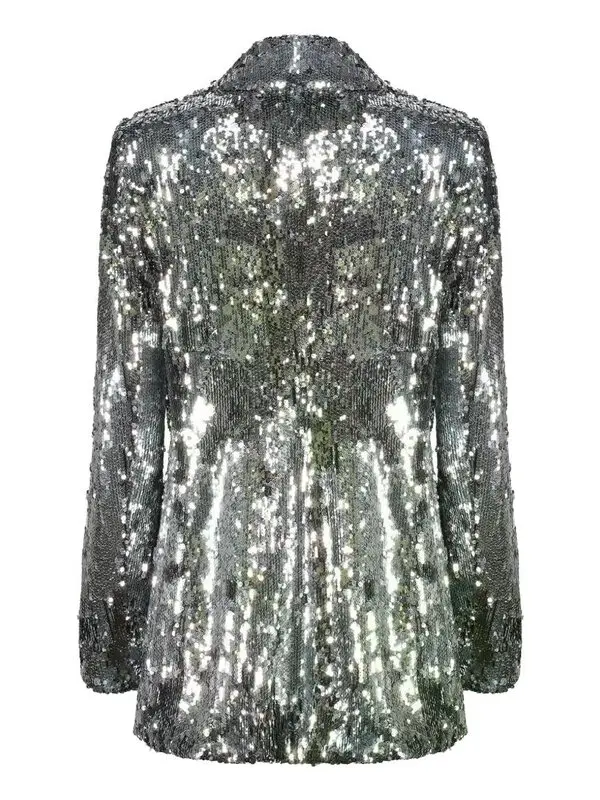 ELLERY Sequinned Blazer - Silver