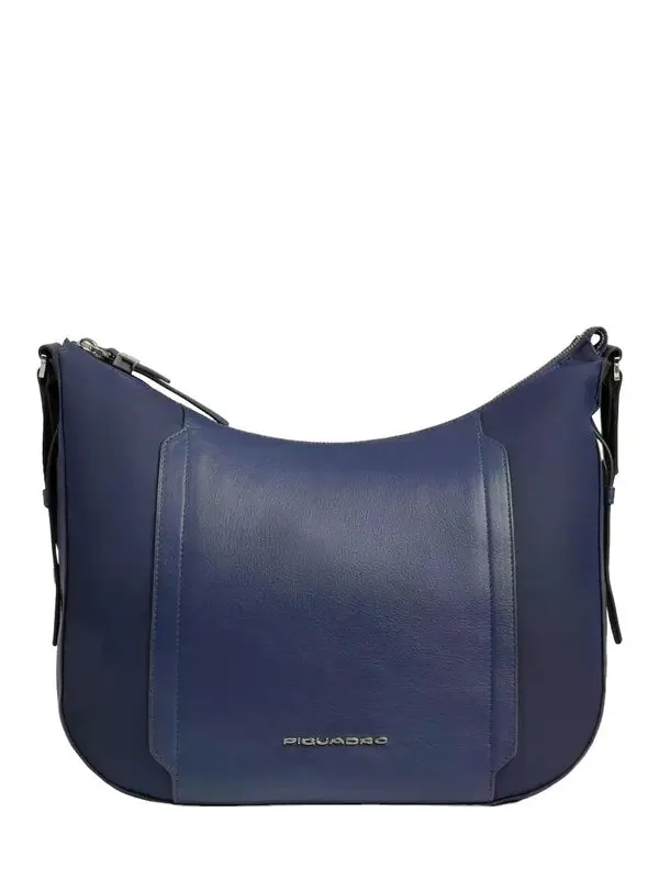 PIQUADRO Leather Panelled Shoulder Bag - Blue
