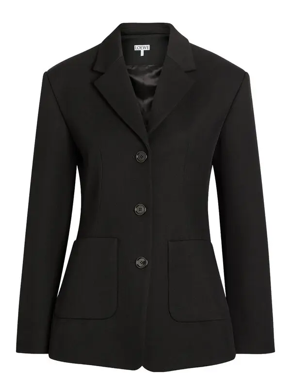 Loewe Wool-blend Blazer - Black