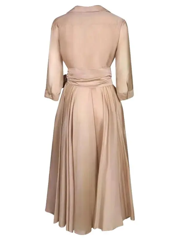 BLANCA VITA Allia Belted Muslin Dress - Neutrals
