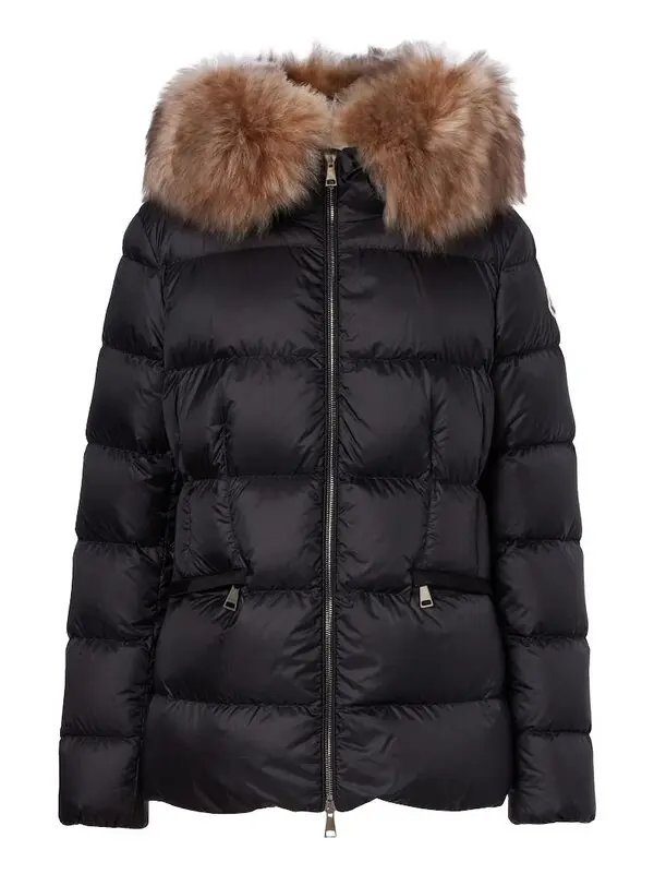 Moncler Boed Shearling-trimmed Down Jacket - Black