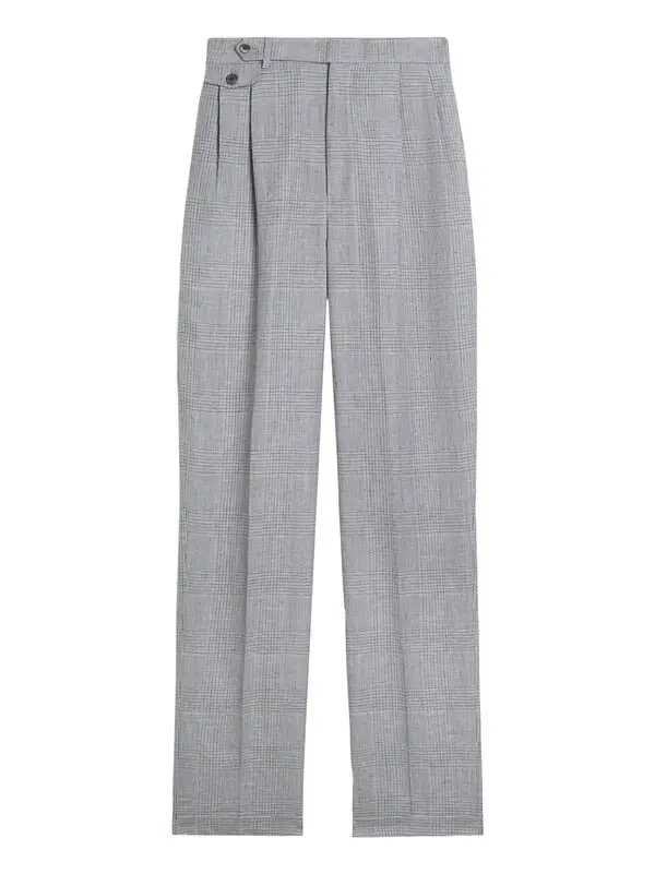 Dunhill Prince Of Wales Check Tailored Trousers - Grey