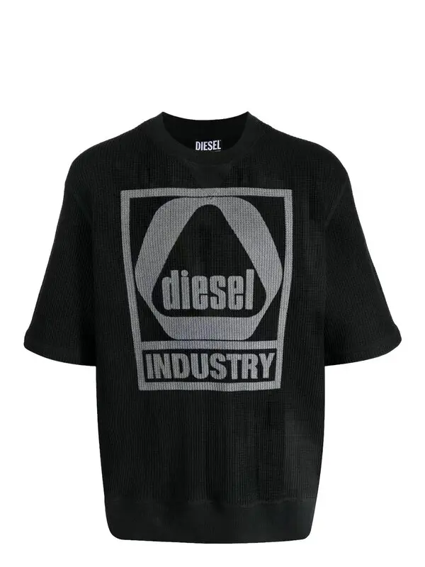 DIESEL® Graphic-print Cotton T-shirt - Black