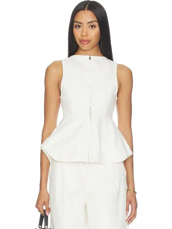 ALIGNE Chlo Denim Top - Cream