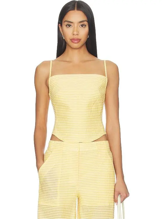 Simkhai Lenora Bustier Top - Yellow
