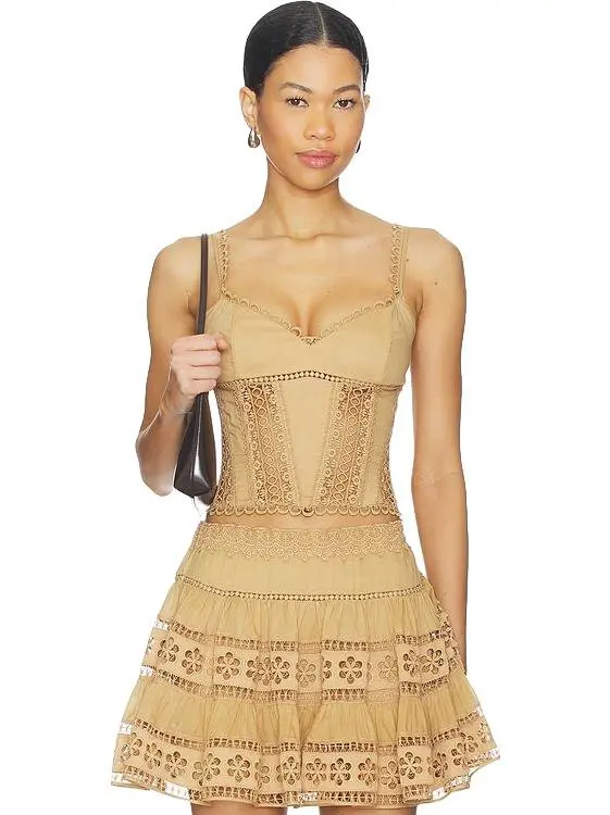 Charo Ruiz Ibiza Bustier Top Poppy In . Also - Tan