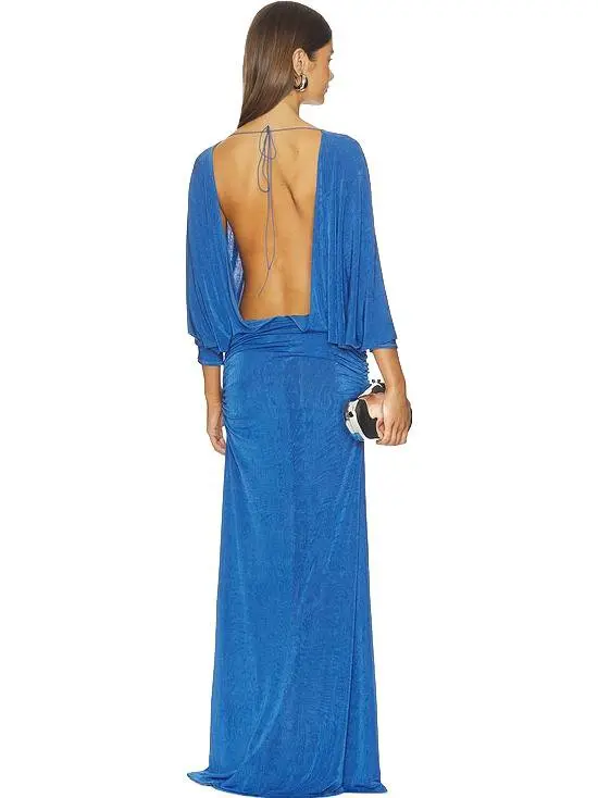Anna October Janna Maxi Dress In . Also - Blue