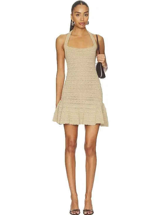 LOVERS AND FRIENDS Flora Pointelle Dress In . Also - Tan