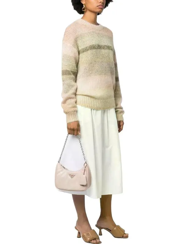 Prada Re-edition Leather Shoulder Bag - Pink