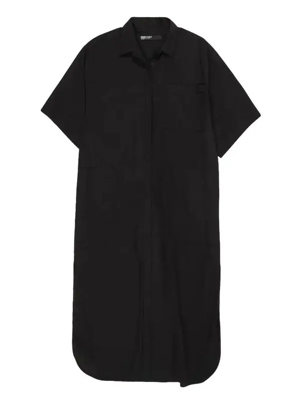 Bimba Y Lola Embroidered-back Shirt Dress - Black