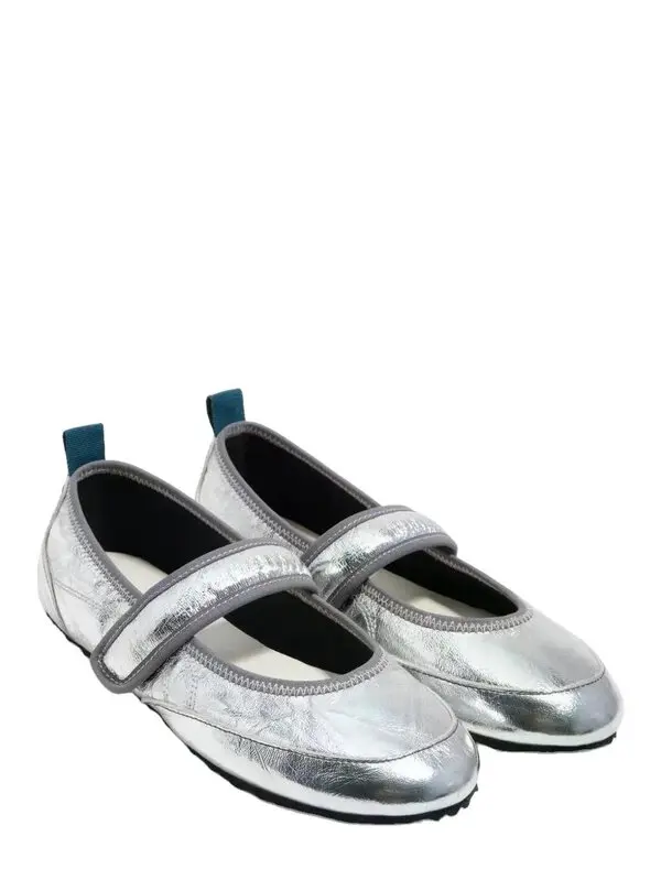 Bimba Y Lola Touch-strap Ballet Flats - Silver