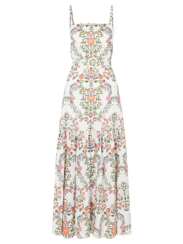 Borgo De Nor Cordiela Tiered Broderie Anglaise Cotton Maxi Dress - Multi