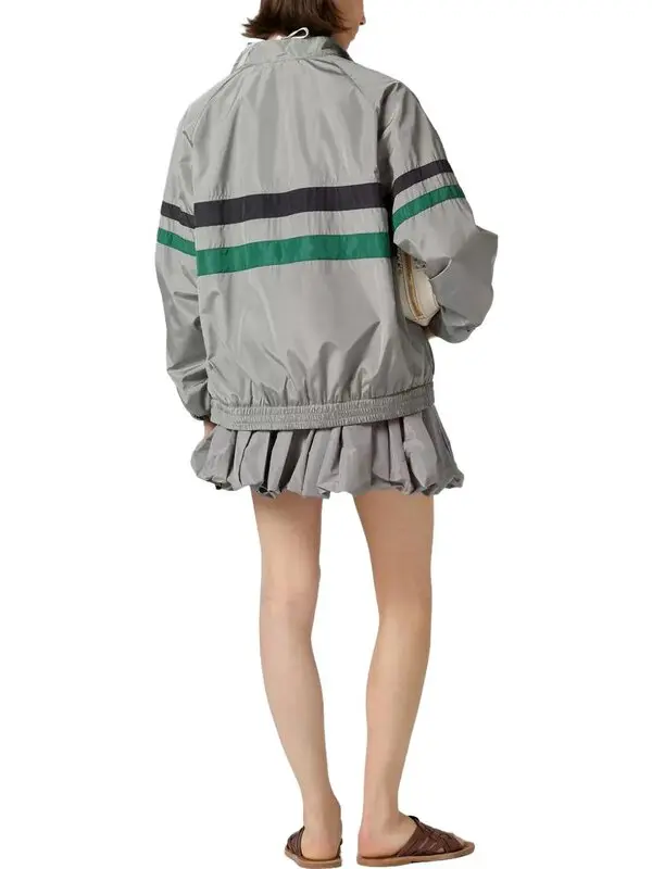 Miu Miu Technical Silk Blouson Jacket - Grey