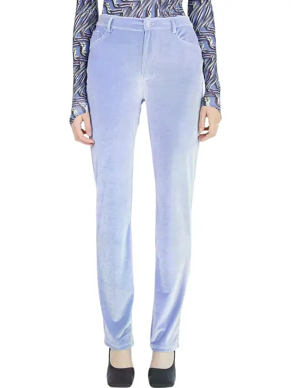 MAISIE WILEN Five-pocket Velvet Trousers - Blue