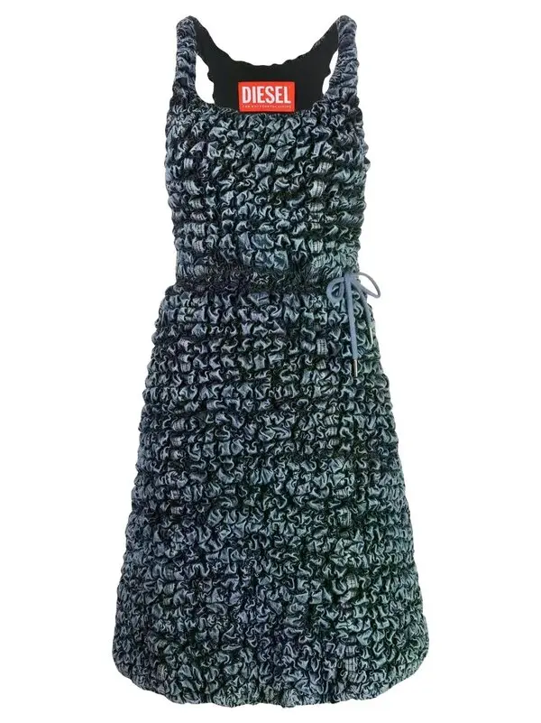 DIESEL® Textured-effect Sleeveless Dress - Blue