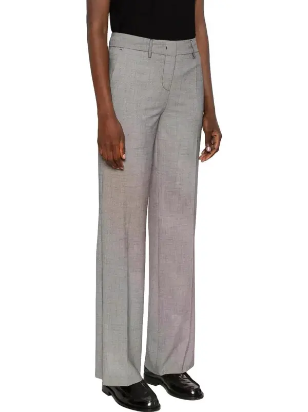 NINA 14.7 Micro-check Tailored Trousers - Black