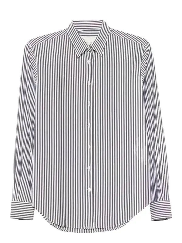 XACUS Marta Striped Long-sleeve Shirt - White