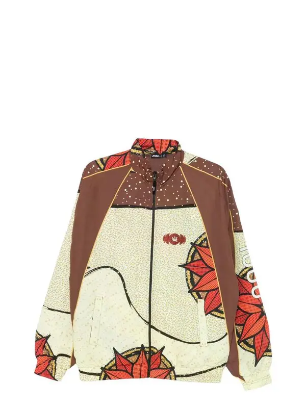 PANTOFOLA D'ORO High-neck Graphic-print Jacket - Neutrals