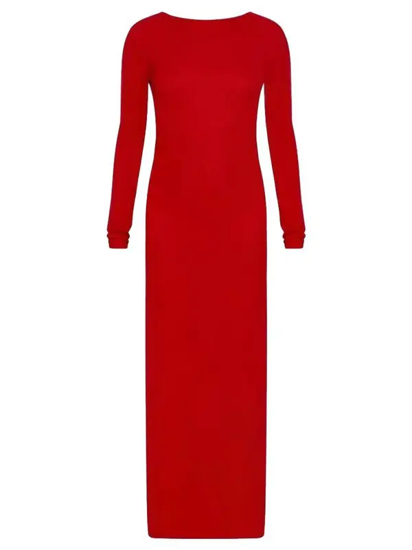 Marella Cut-out Long-sleeve Maxi Dress - Red