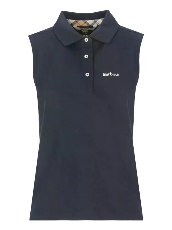 Barbour Three-button Sleeveless Polo Shirt - Blue