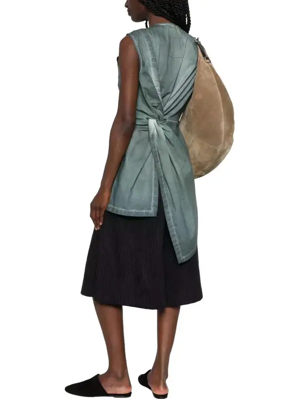 UMA WANG Kirai Twisted-back Waistcoat - Blue