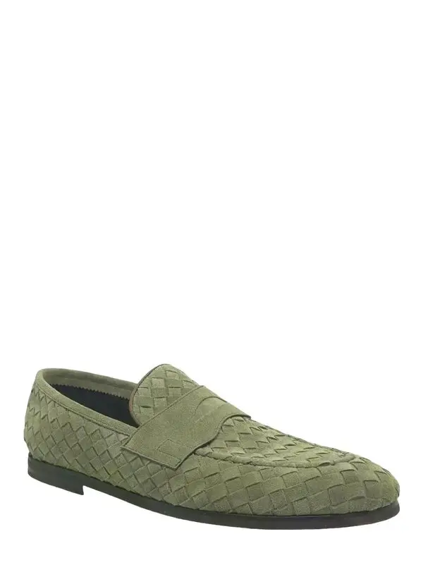 BARRETT Woven Penny Loafers - Green