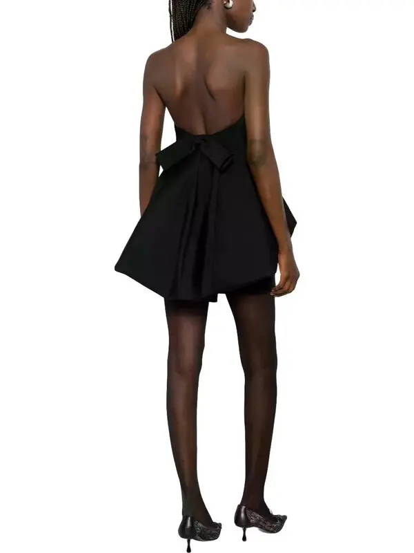 Balenciaga Mini Bow Detail Balloon Dress - Black