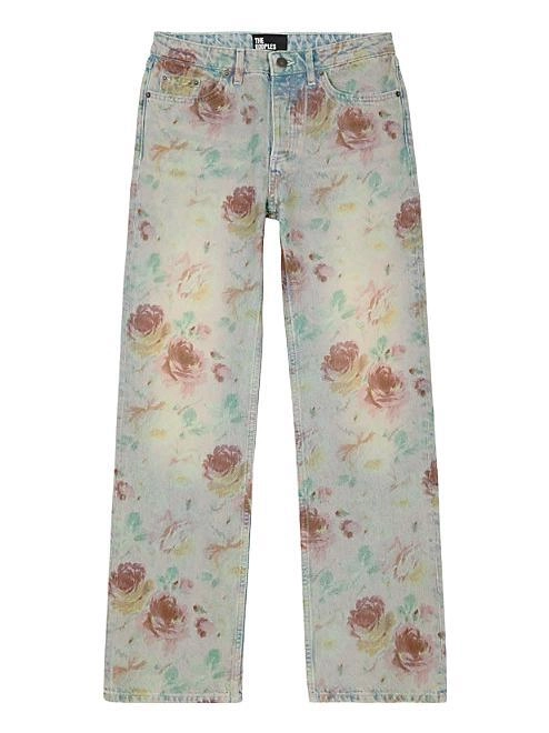 The Kooples Floral-print Straight-leg Mid-rise Jeans - Multico
