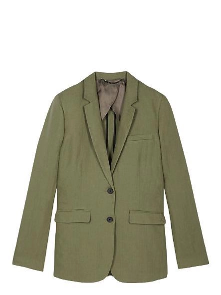 The Kooples Notch-lapel Linen Blazer - Foret