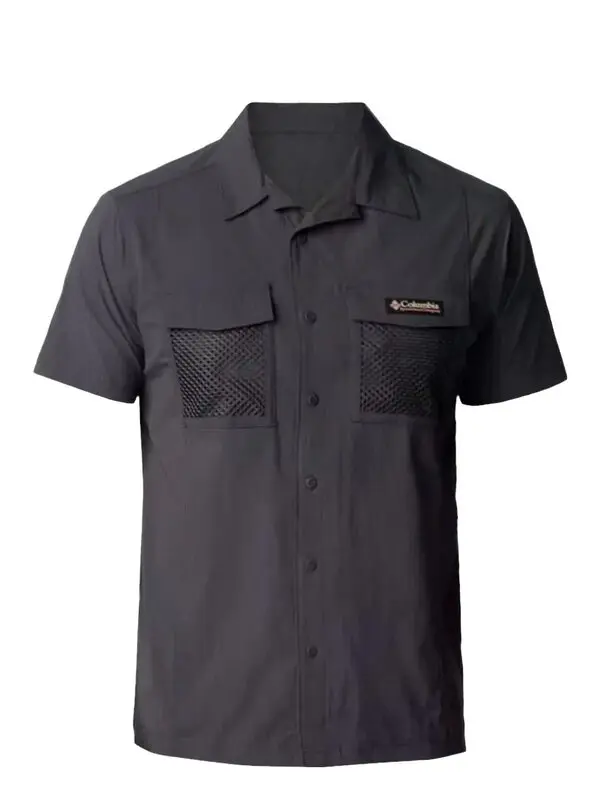 Columbia Mesh-pocket Short-sleeve Shirt - Grey