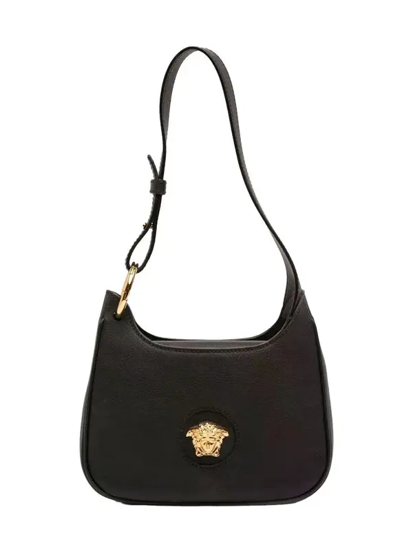 Versace Leather La Medusa Shoulder Bag - Black