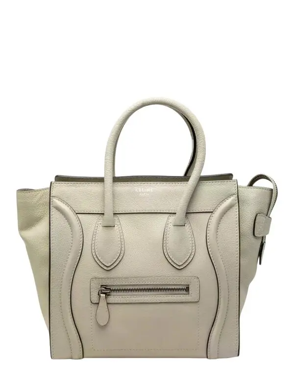 Celine 2012 Micro Leather Luggage Tote Bag - Brown